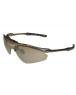 Badical Flipper Semi-Rimless Half-Frame Flip-Up Rx-able Sunglasses Gold ...
