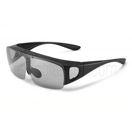 Badical 6849PP Flip-Up Fit-Over Sunglasses Polarised Photochromic Black ...